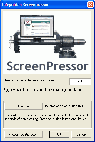 Using VirtualDub to compress .avi files with ScreenPressor codec